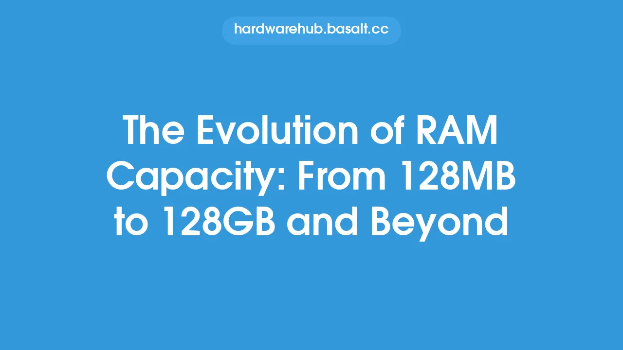 The Evolution of RAM Capacity: From 128MB to 128GB and Beyond ...